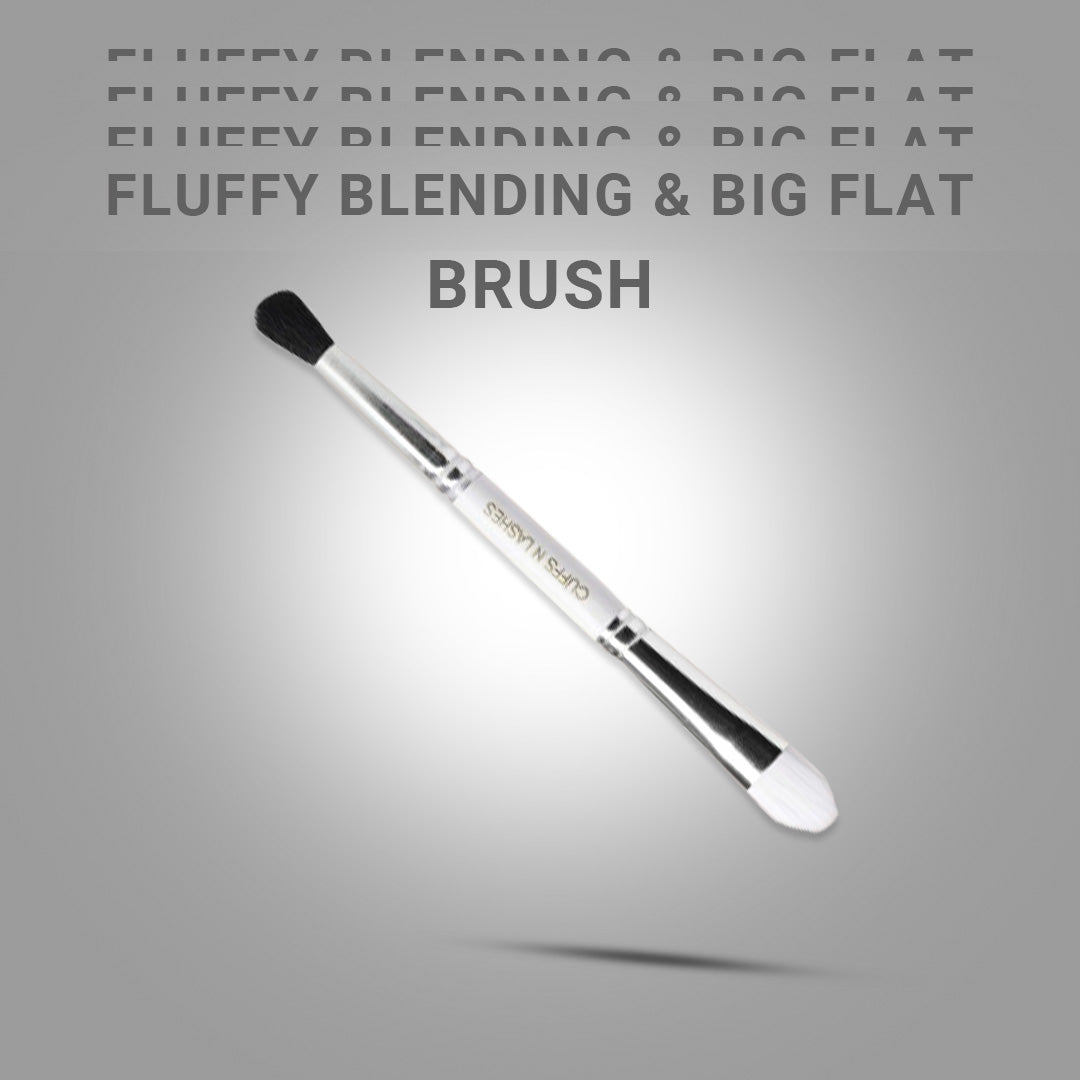 04 Dual Brush ( Fluppy Blending Brush & Big Flat Brush) – CUFFS N LASHES